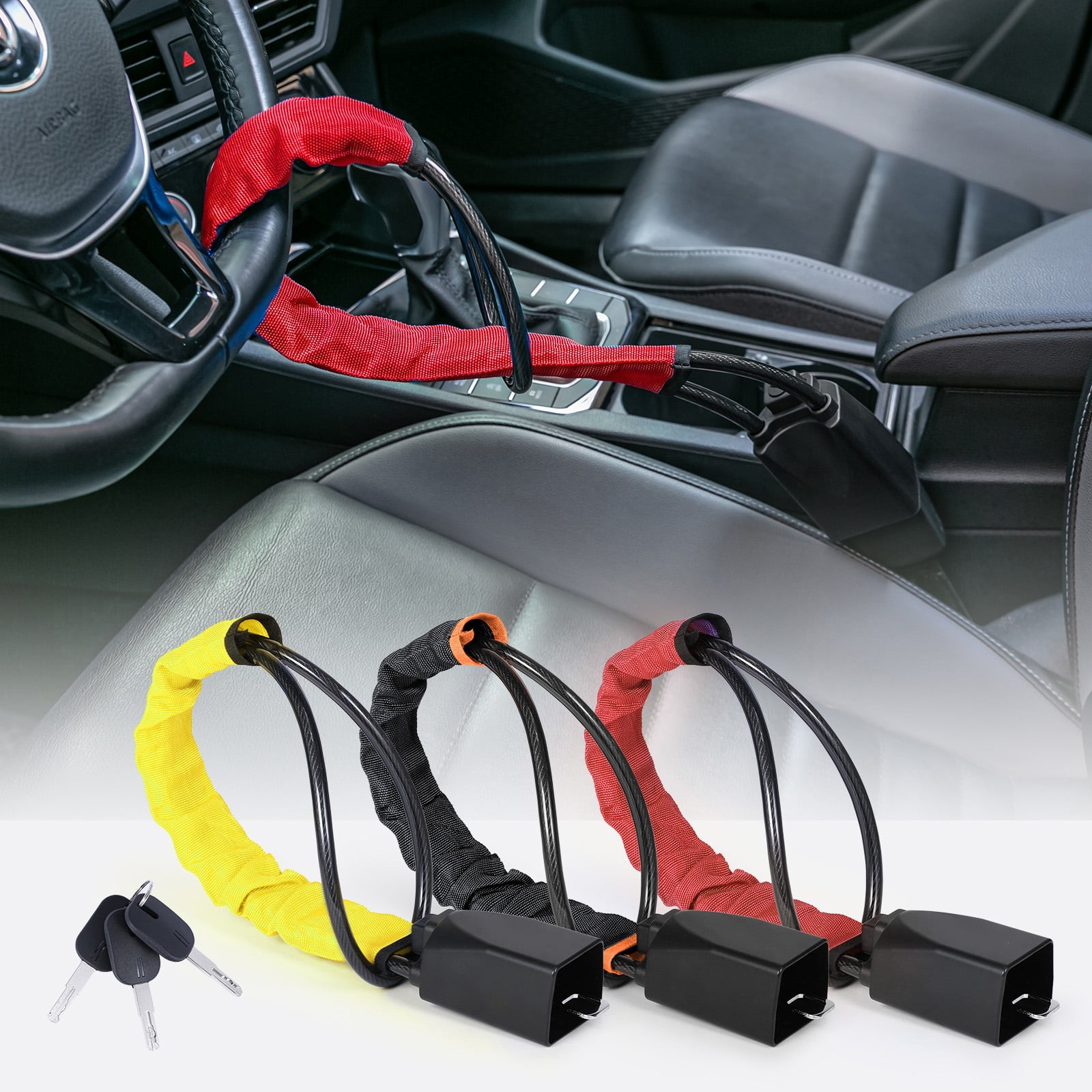 Steering wheel lock,Lock Universal Seat Lock -theft With Theft 3 Car ...
