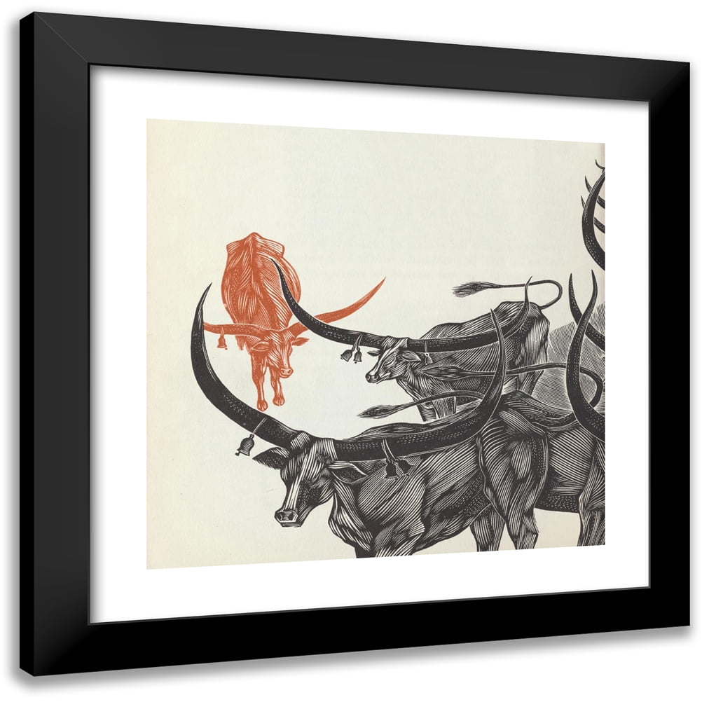 Stefan Martin 20x20 Black Modern Framed Museum Art Print Titled ...