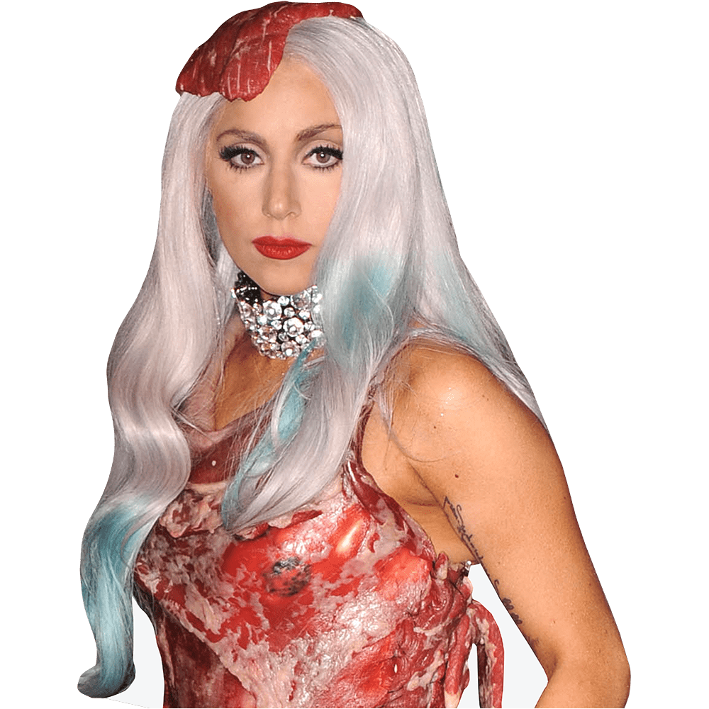 Stefani Germanotta (Meat Outfit) Half Body Buddy Cutout - Walmart.com