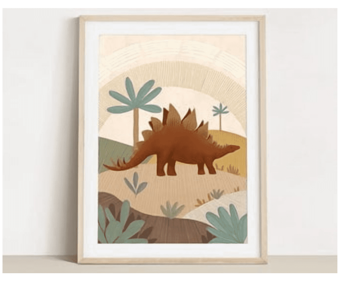 Stegosaurus Poster Dinosaurs Poster Modern Nursery Decor Nursery Wall ...