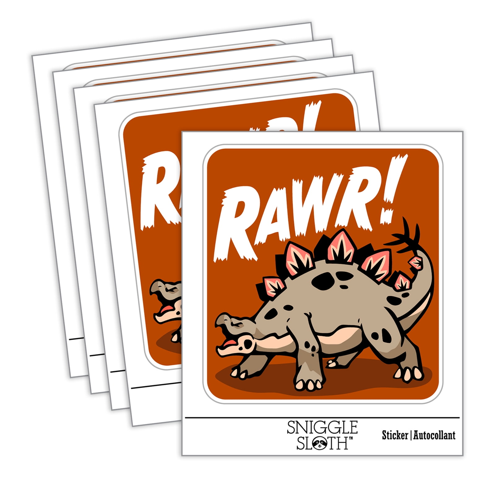 Stegosaurus Rawr Roar Dinosaur Car Window Bumper Water Bottle Phone ...