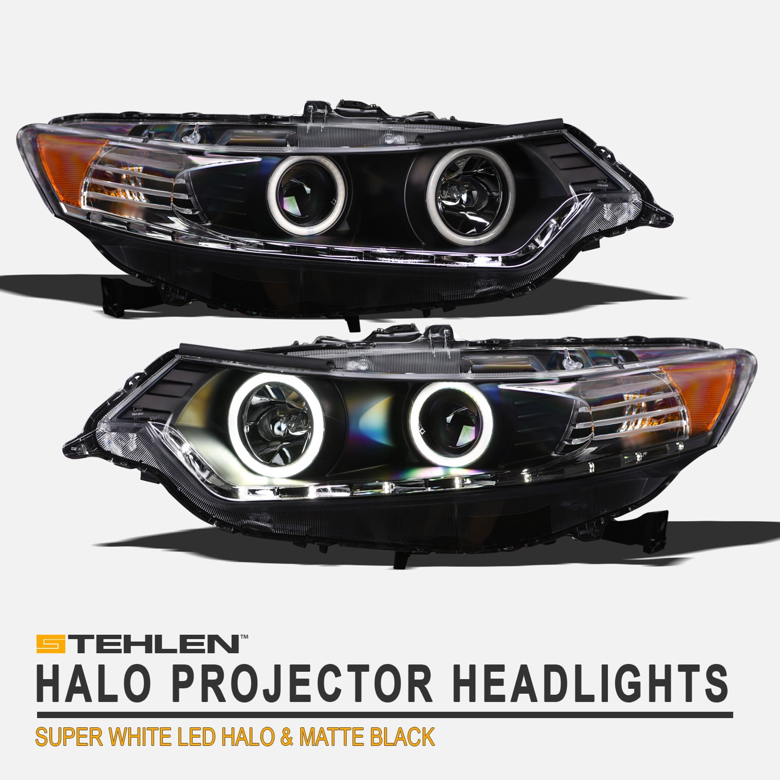Stehlen 642167822875 DRL White LED Halo Projector Headlights HID ...