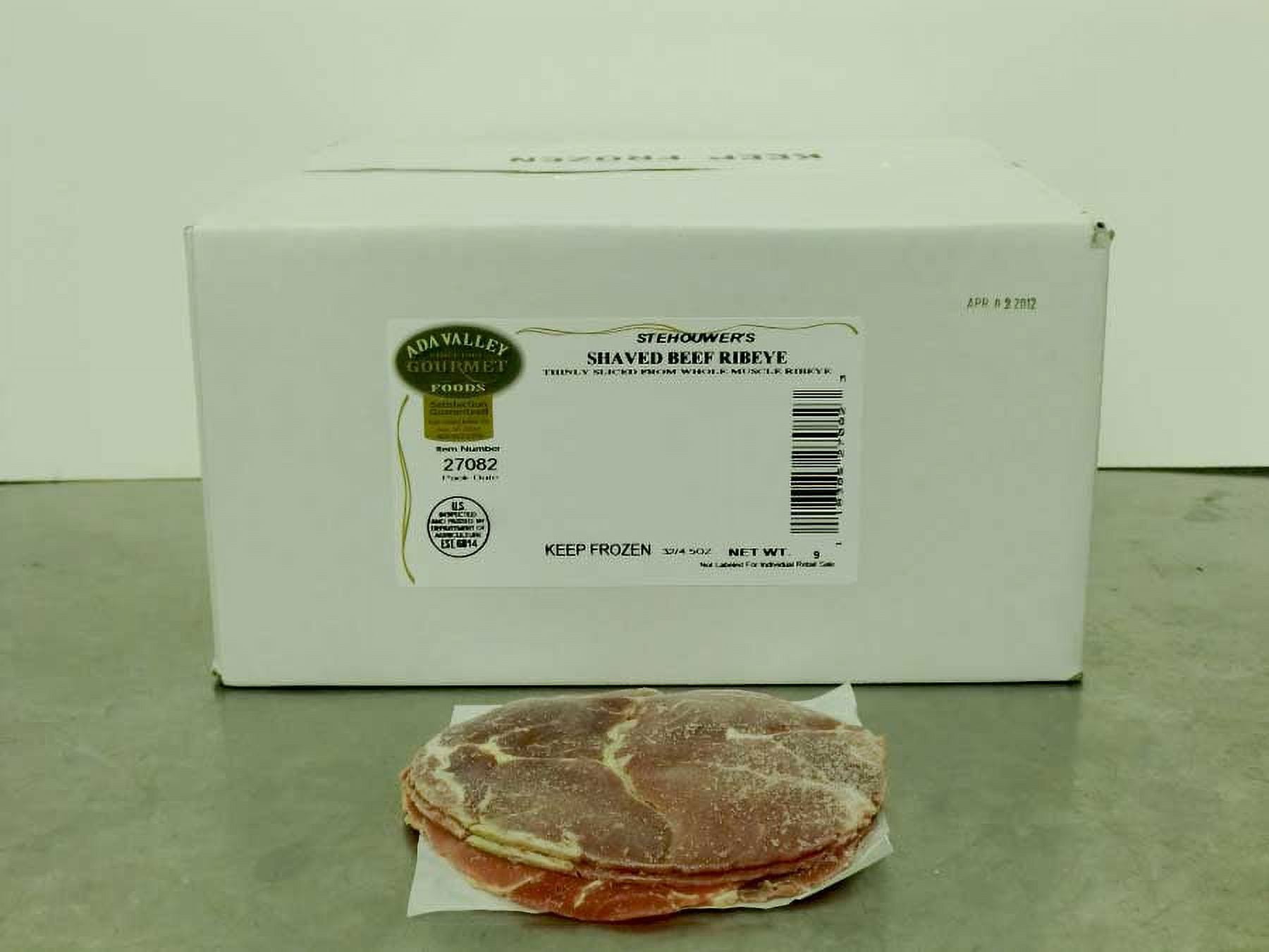 Stehouwers Whole Raw Meat, Shaved Beef Ribeye, 3 Ounce - 48 per Case ...