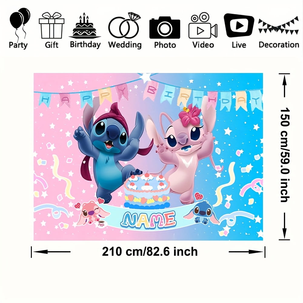 Steich party birthday background, polyester fiber fabric, no ...