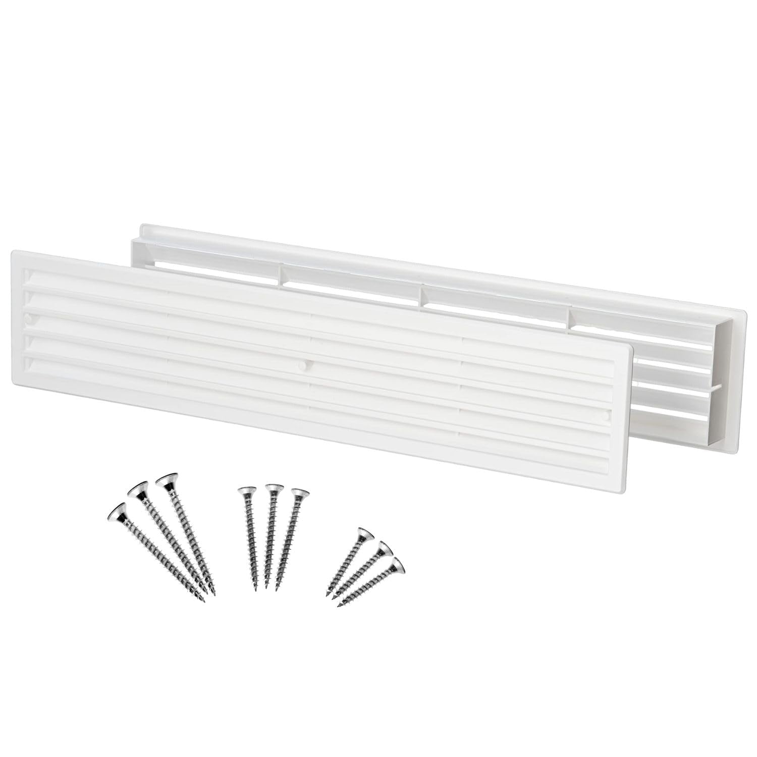 Steinberg14 White Door Vent Cover 17.7x3.6 inch with Screws - Plastic ...