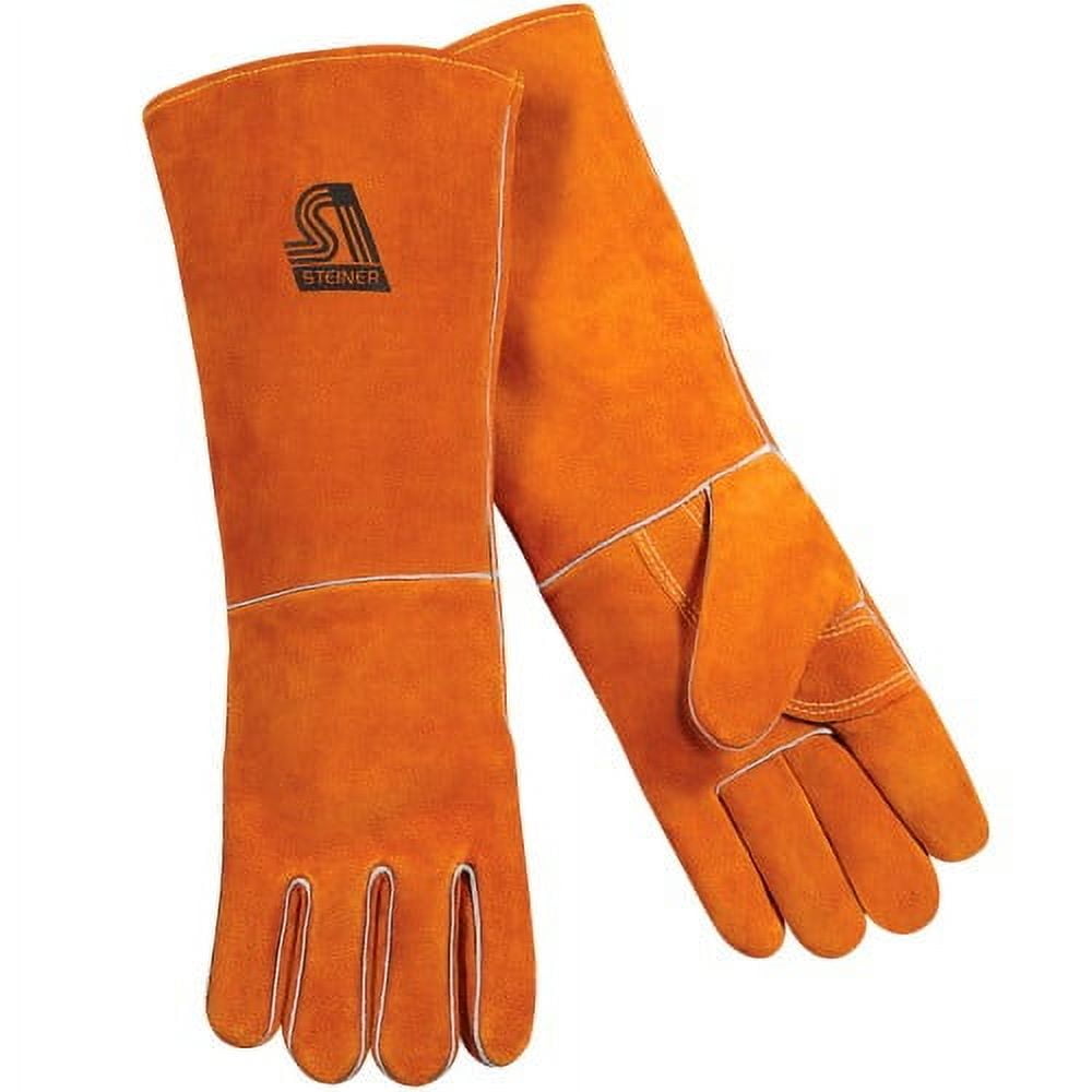 Steiner 21918L Shoulder Split Cowhide Stick Welding Gloves, Large ...