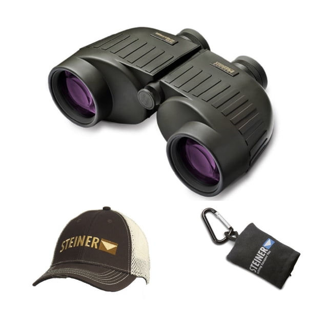 Steiner Military-Marine 10x50 Binoculars with Cap and Microfiber Cloth ...