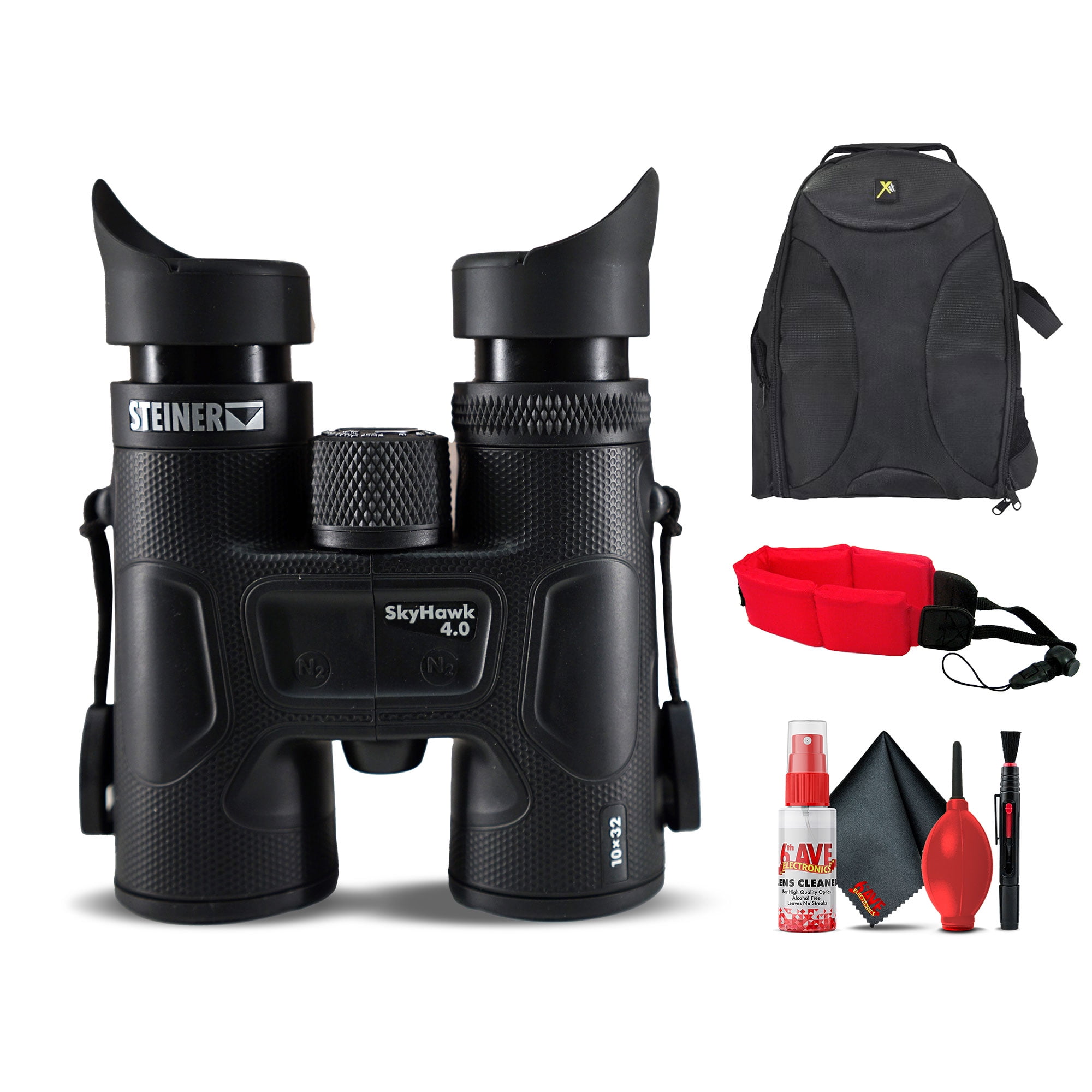 Steiner SkyHawk 4.0 10x32 Binoculars (23370900) Bundle with Padded ...