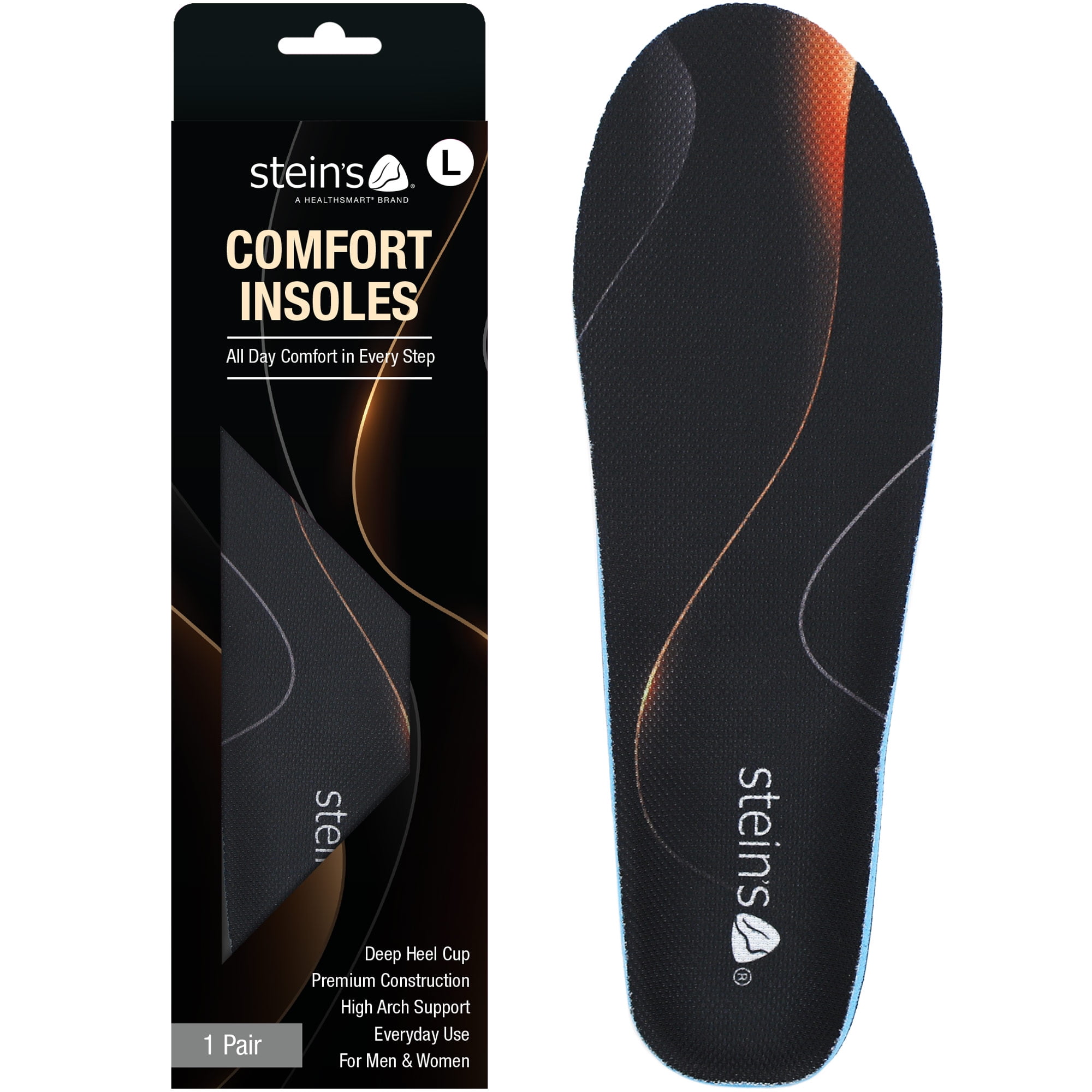 Steins ComfortEase Foam Insoles for Plantar Fasciitis for Men and Women | Orthotic Foot Pain ...