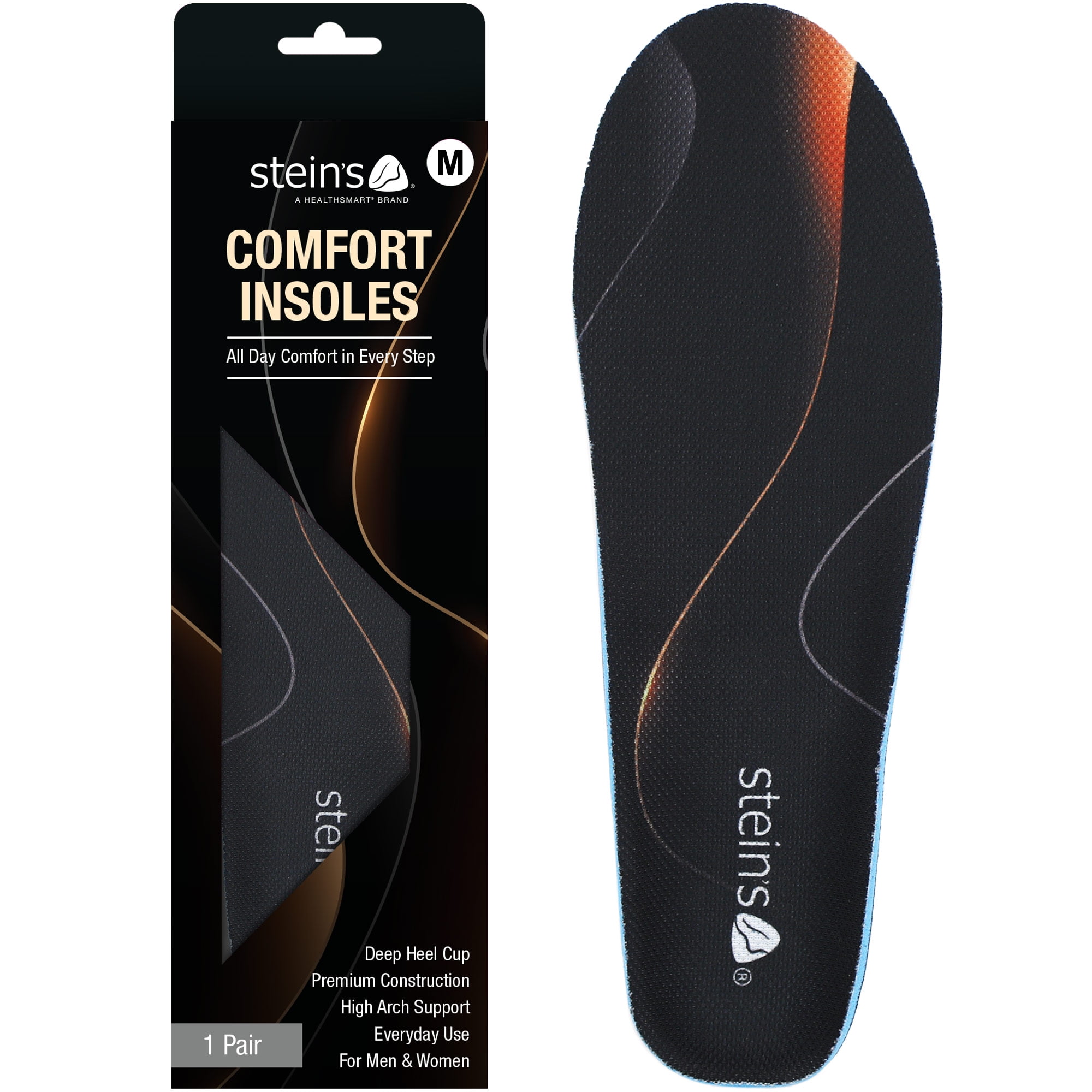 Steins ComfortEase Foam Insoles for Plantar Fasciitis for Men and Women ...