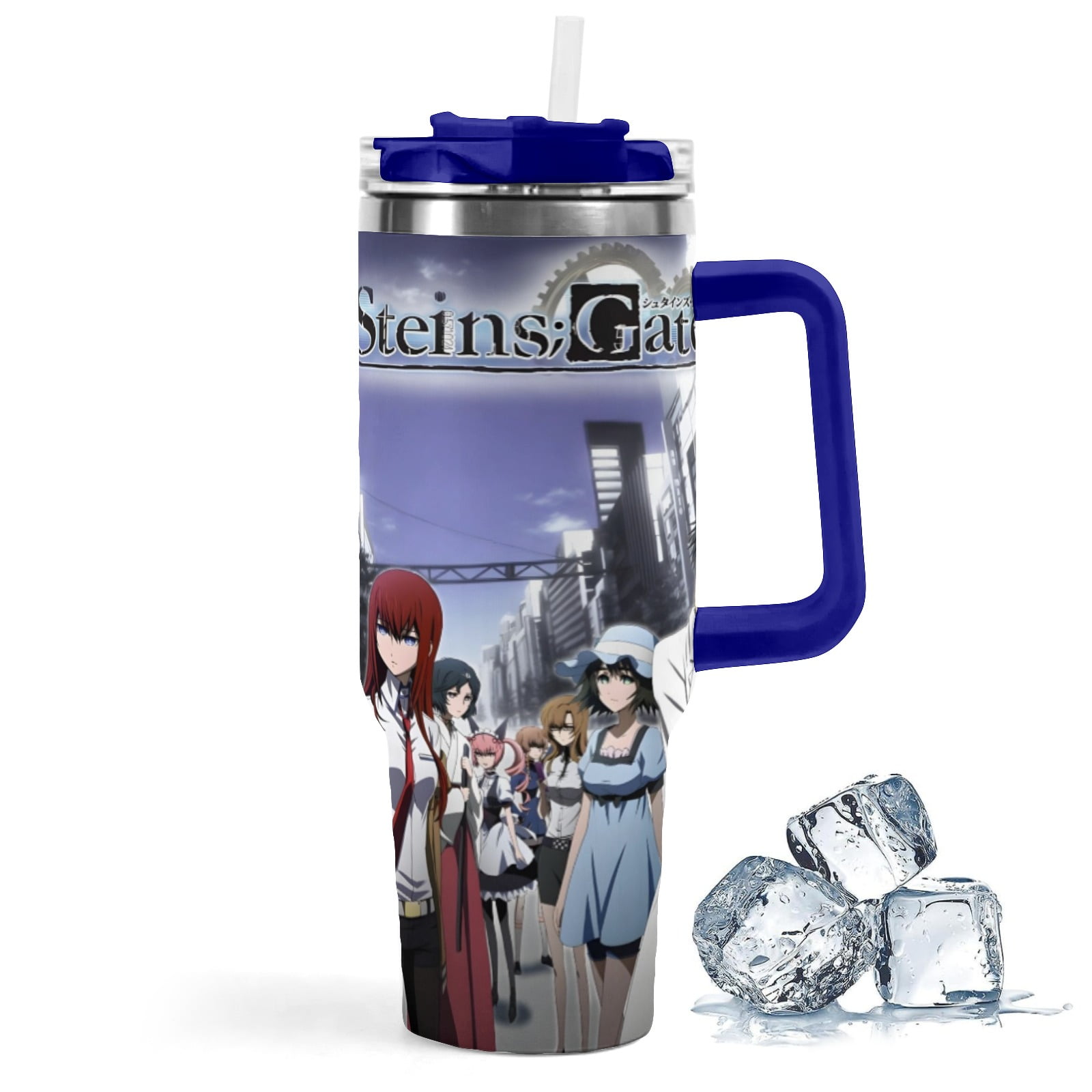 Steins;Gate Large capacity car cup has an iconic print, is durable with ...