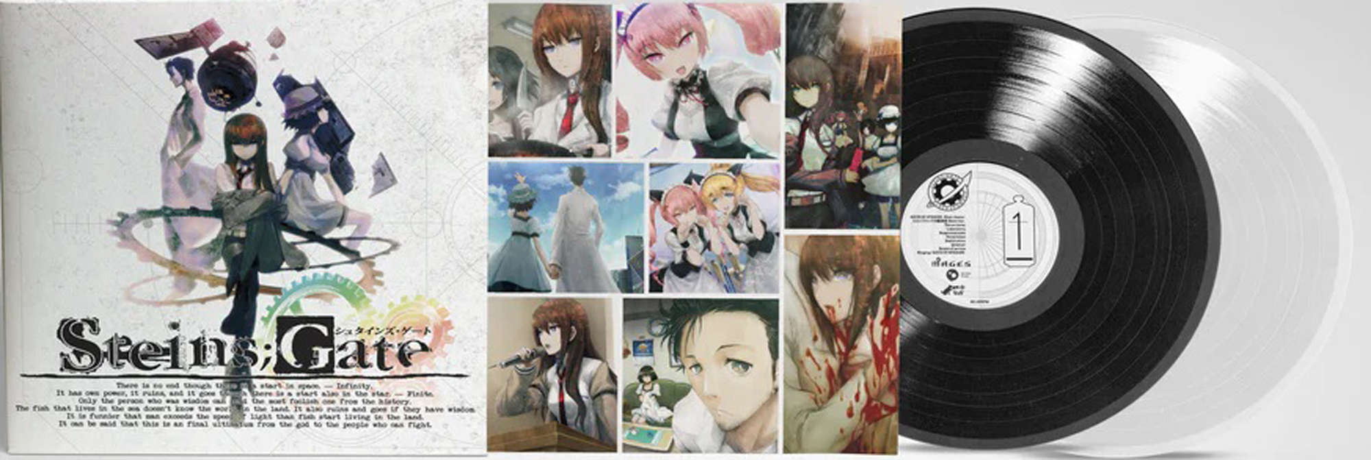 Steins Gate Official Soundtrack Black + White Vinyl 2xLP Record - Takeshi Abo - Walmart.com