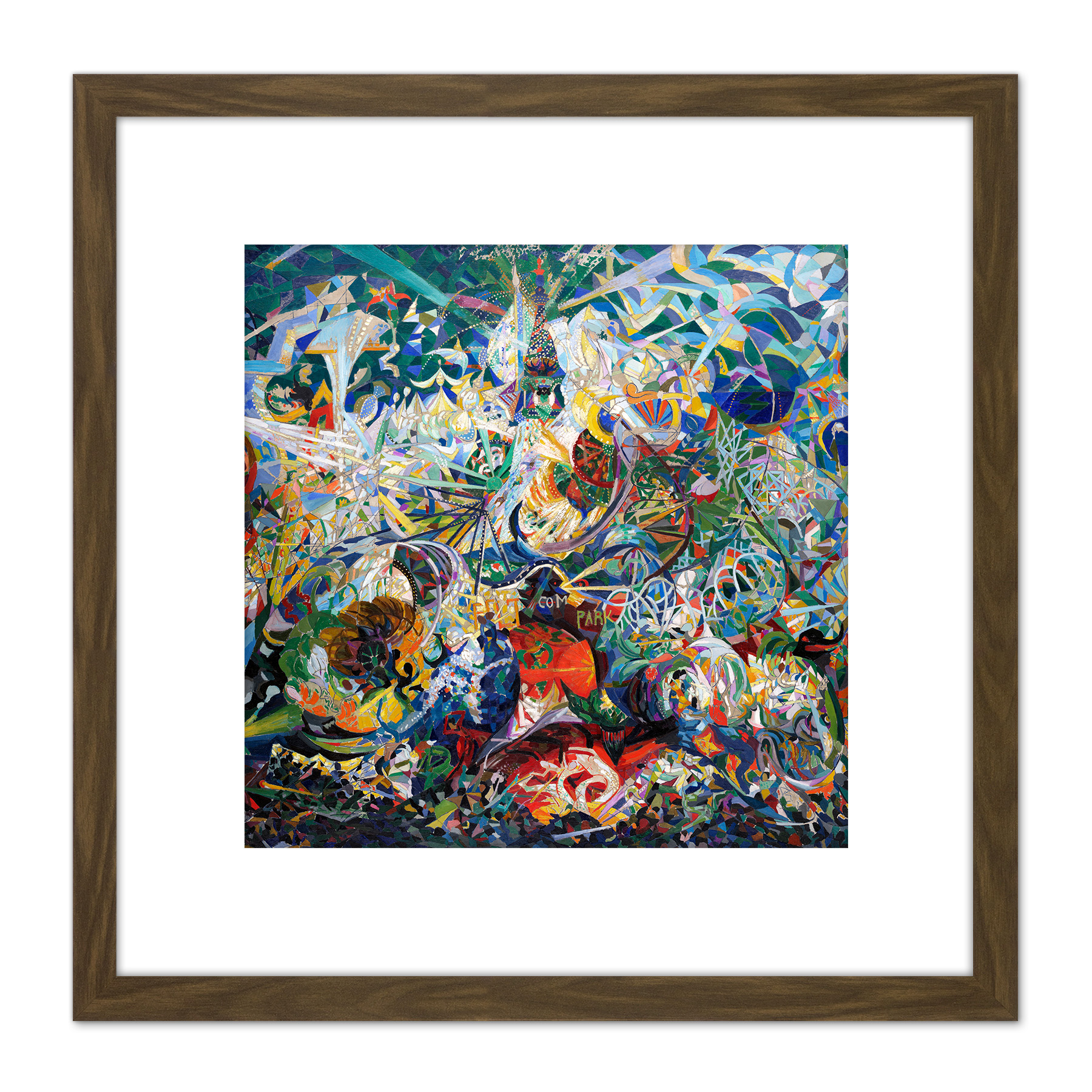 Stella Battle Lights Coney Island Mardi Gras Painting 8X8 Inch Square ...