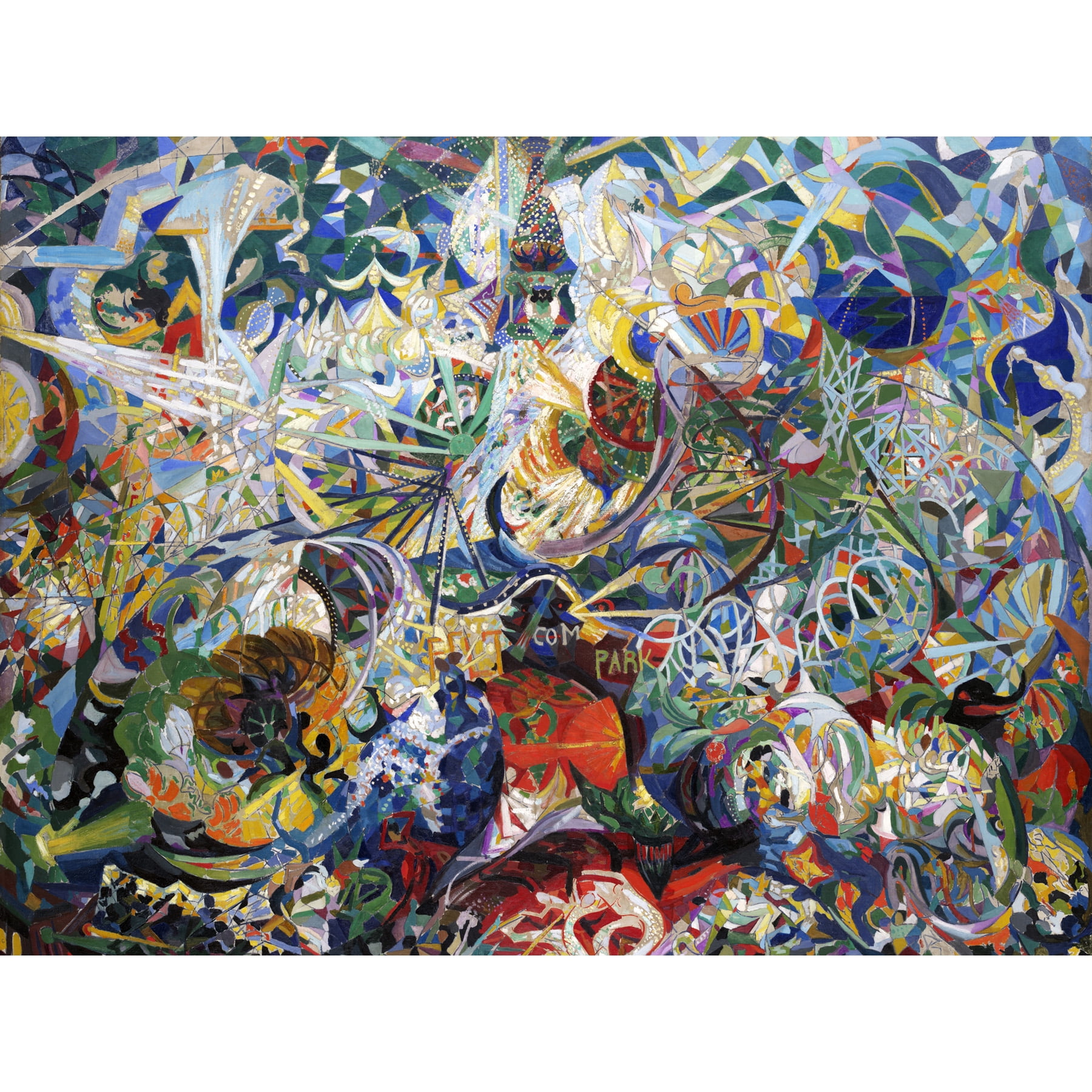 Stella Battle Lights Coney Island Mardi Gras Painting Extra Large Art ...