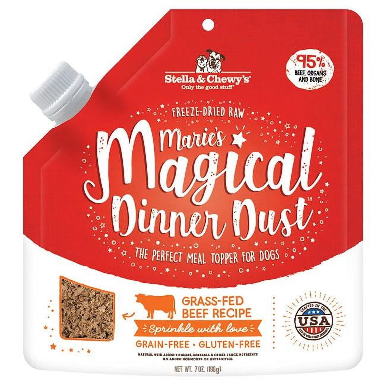 Stella & Chewy's Marie’s Magical Dinner Dust for Dogs Grass-Fed Beef ...