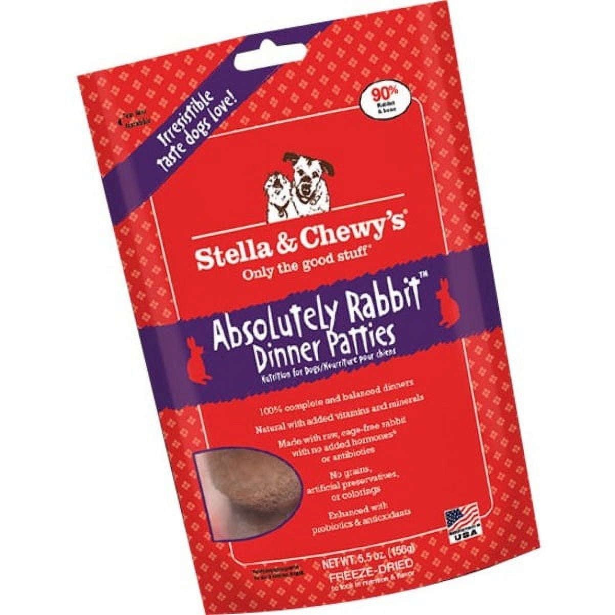 Stella & Chewy's Freeze-Dried Raw Absolutely Rabbit Dinner Patties ...