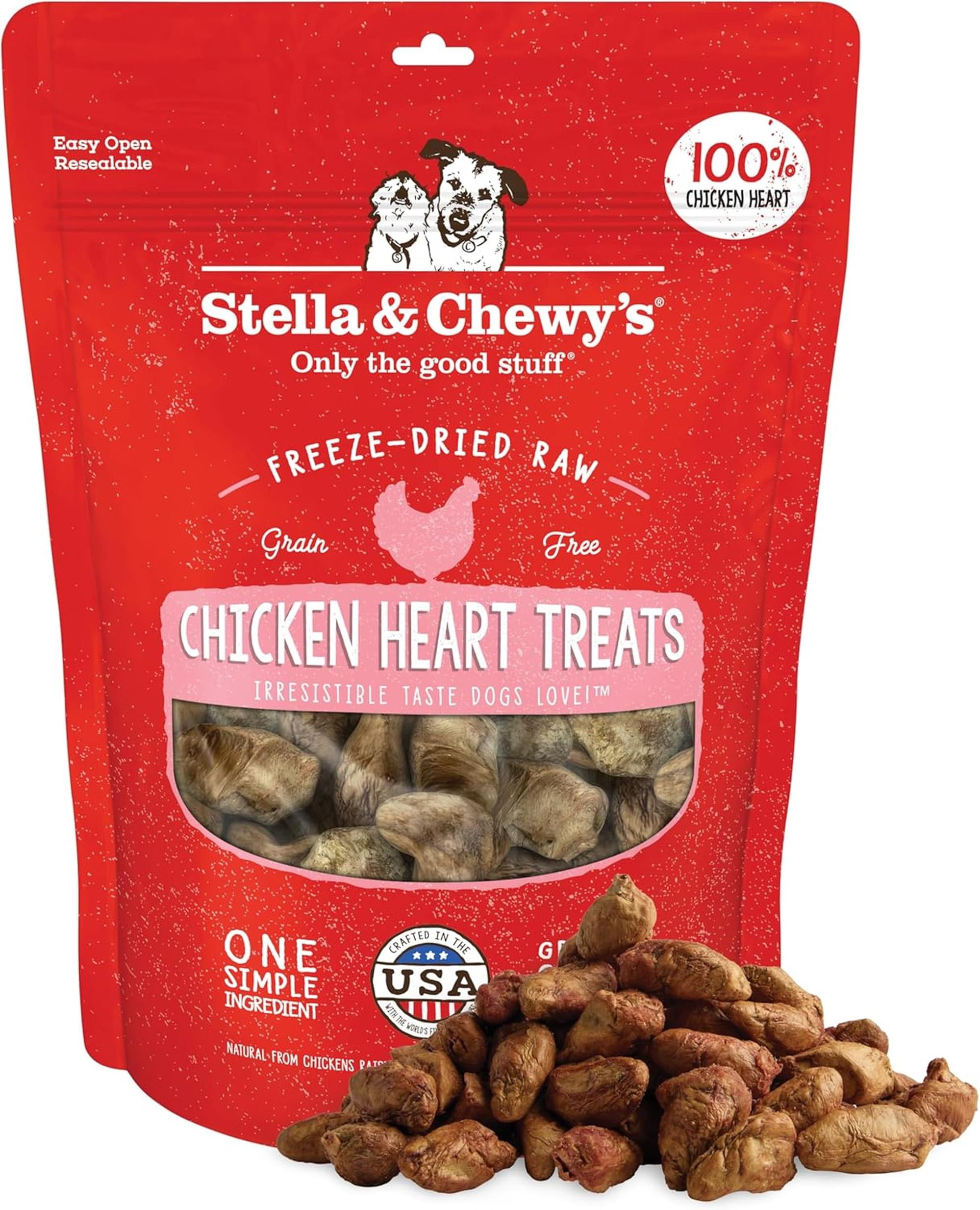 Stella & Chewy's Chicken Heart Treats for Dogs - 11.5 Ounce Bag ...