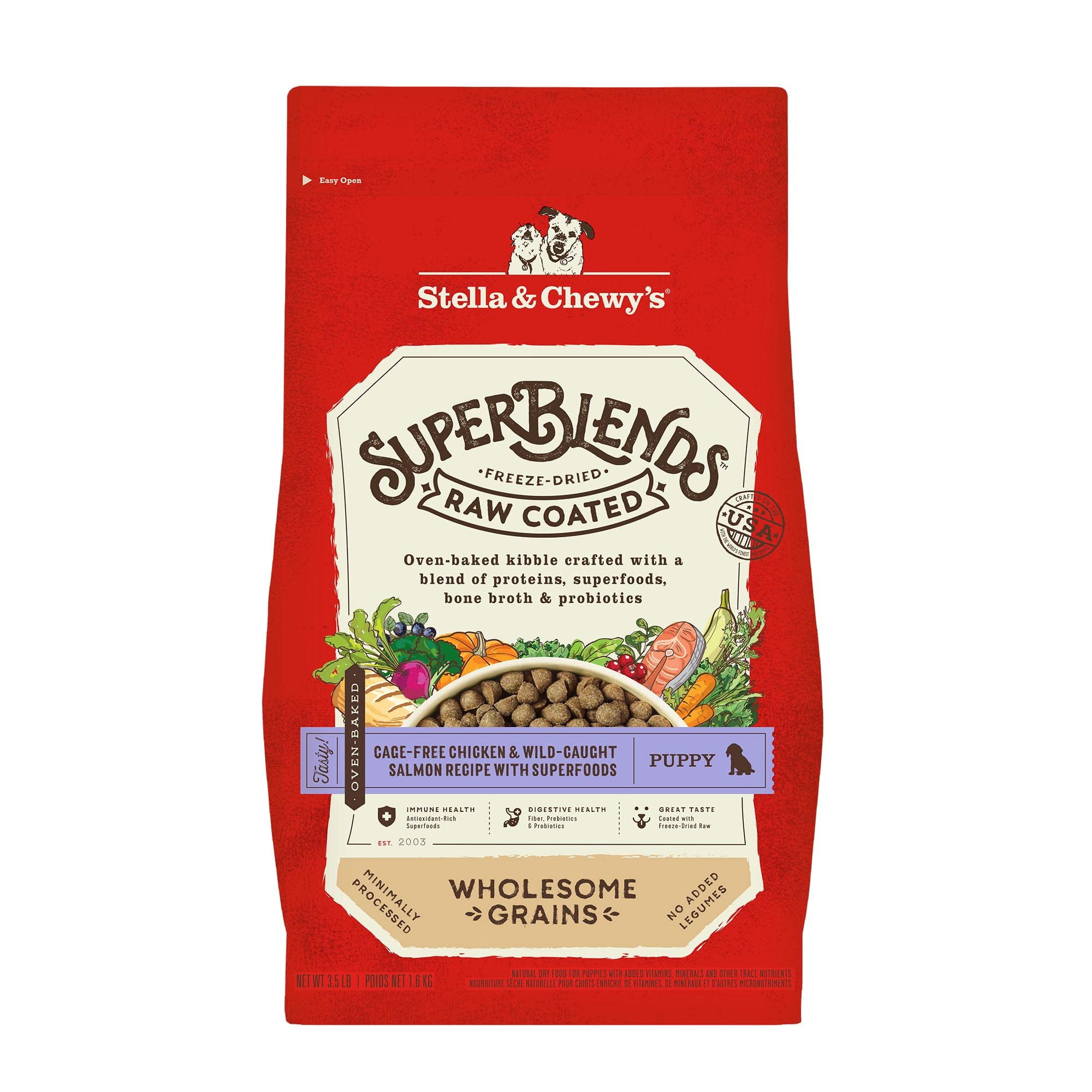 Stella & Chewy's SuperBlends Raw Coated Wholesome MHD1Grains Puppy Cage ...