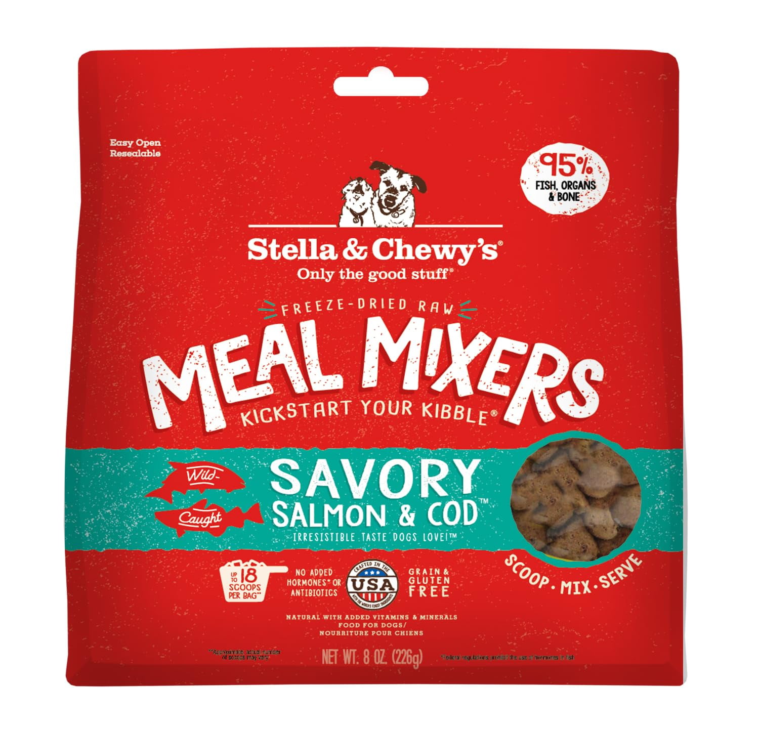 Stella & Chewy'sITSC Freeze-Dried Raw Salmon & Cod Meal Mixers- Dog ...