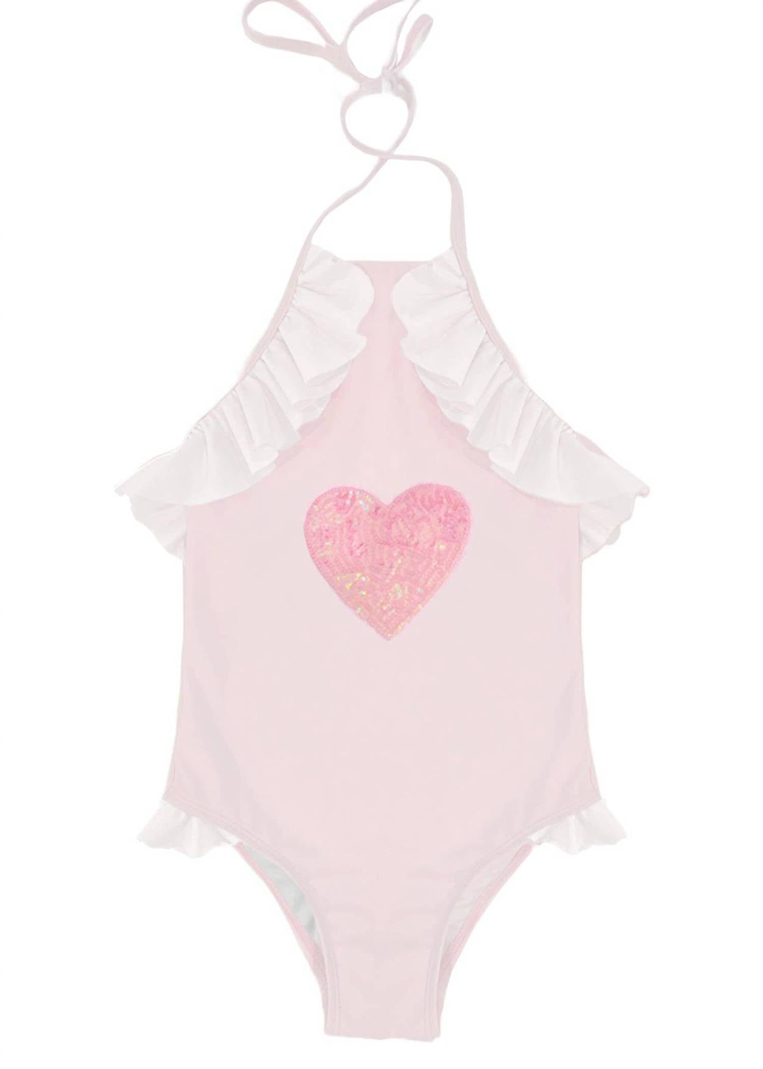 Stella Cove Girl's With Heart Swimsuit - Walmart.com