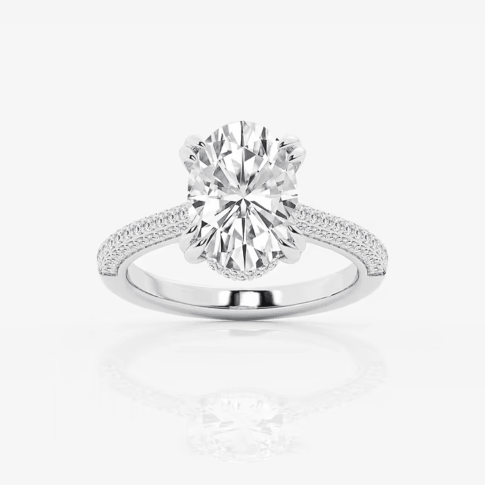 Stella Double Prong Halo Engagement Ring - Walmart.com