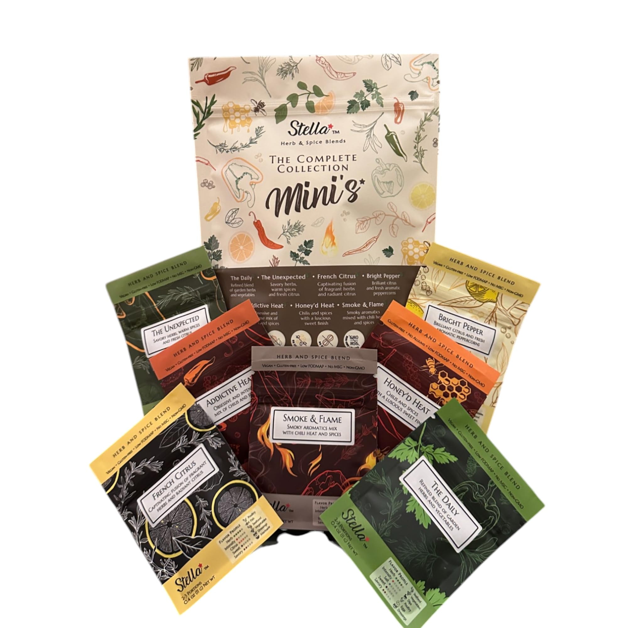 Stella Foods Complete Mini WHF2 Spices and Seasonings - of 7 Sampler ...