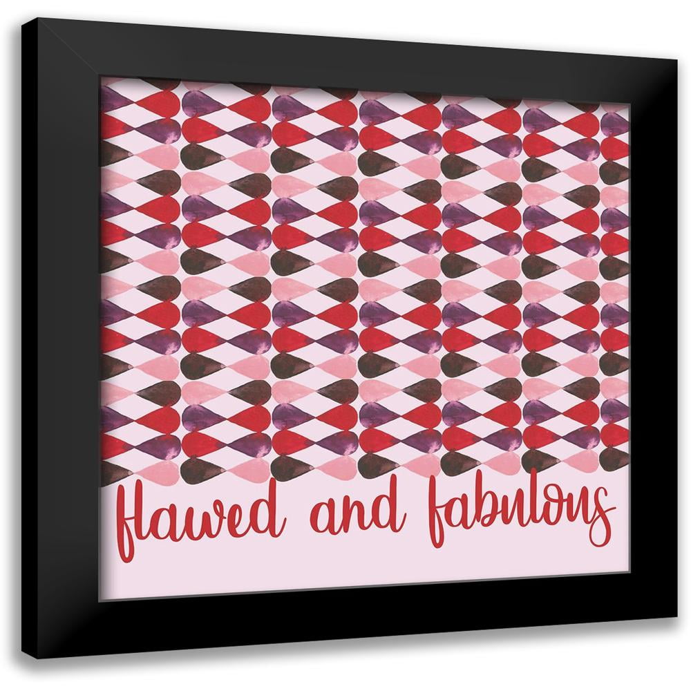 Stella & Jack Studio 20x20 Black Modern Framed Museum Art Print Titled - Flawed and Fabulous ...
