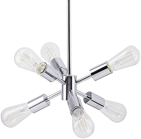 Stella Medium Polished Chrome Sputnik Light Fixture Mid Century Modern ...