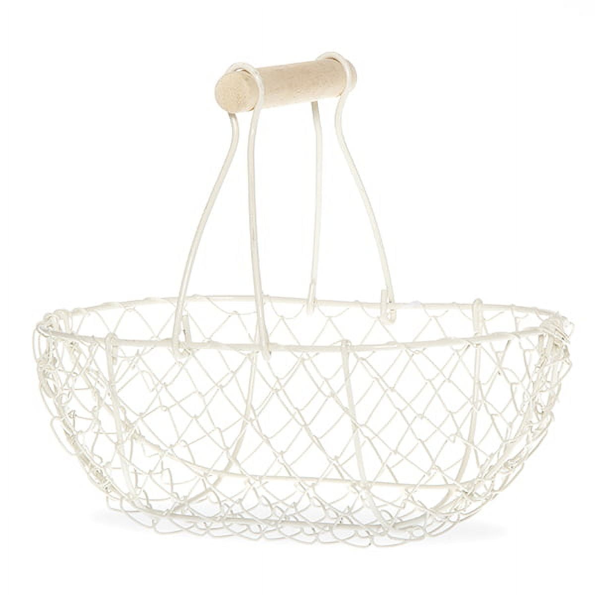 Stella Oblong Wire Mesh Fixed Handle Basket - Medium 7in - Walmart.com