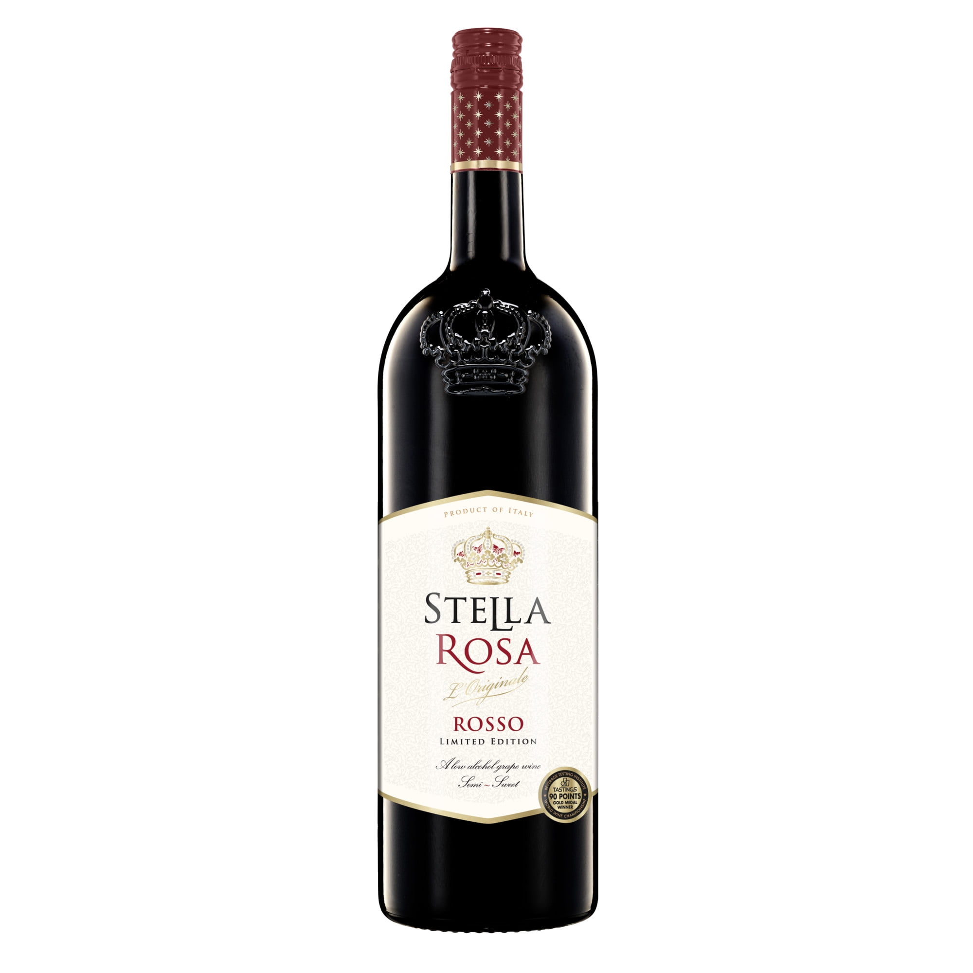 Stella Rosa Rosso Semi-Sweet Red Wine, 1.5L Glass Bottle, Piedmont ...