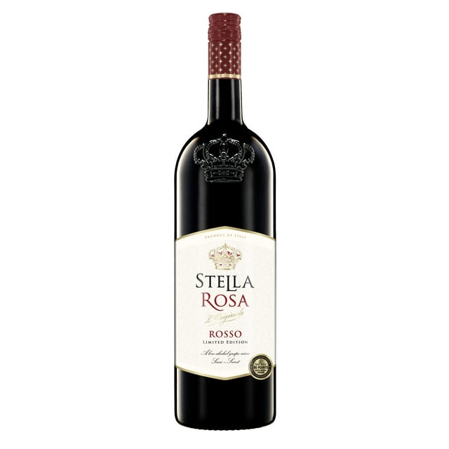 Stella Rosa Rosso Semi-Sweet Red Wine, 1.5L Glass Bottle, Piedmont ...