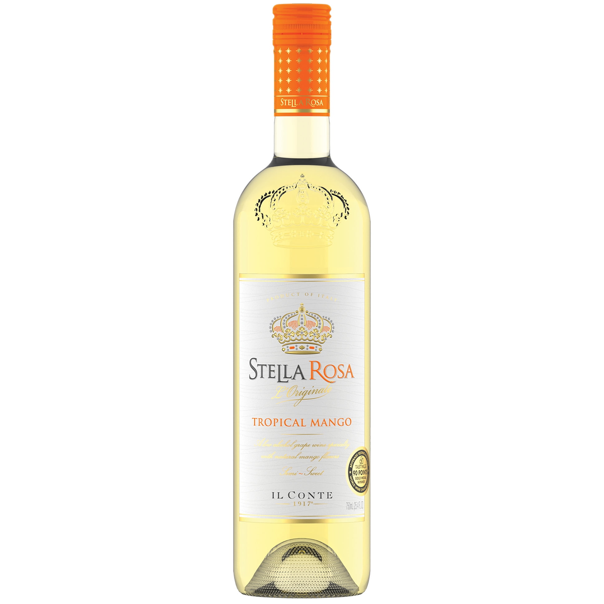 Stella Rosa Tropical Mango Semi-Sweet Moscato White Wine, 750ml Glass ...