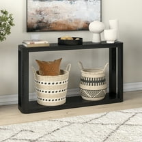 Evelyn&Zoe Modern/Contemporary 52" Wide Alder White Console Table ...
