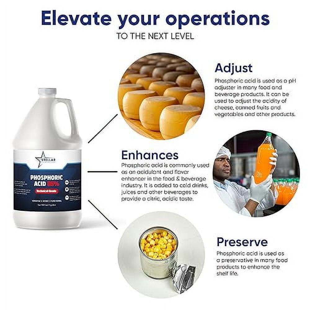 Stellar Chemicals-Phosphoric Acid 85% - Technical Grade - 1 Gallon ...