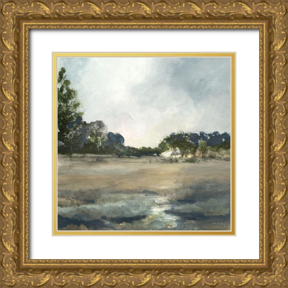 Stellar Design Studio 12x12 Gold Ornate Wood Framed with Double Matting ...