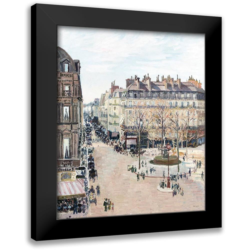 Stellar Design Studio 12x14 Black Modern Framed Museum Art Print Titled - La Rue Saint Honore ...