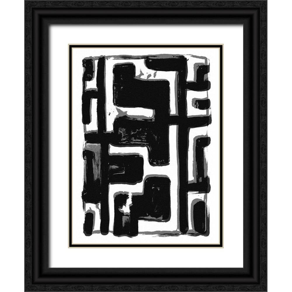 Stellar Design Studio 12x14 Black Ornate Wood Framed with Double ...