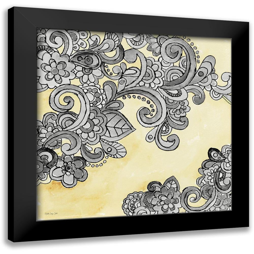 Stellar Design Studio 15x15 Black Modern Framed Museum Art Print Titled ...