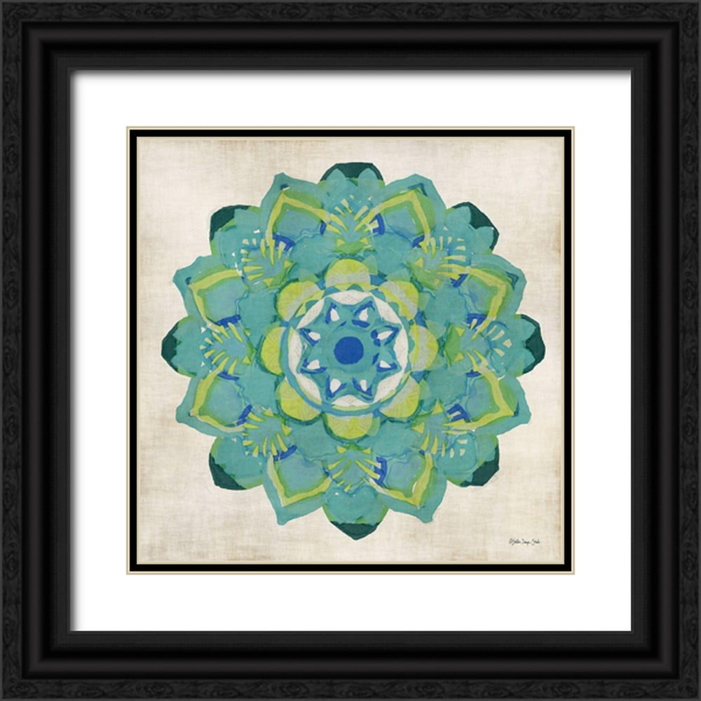 Stellar Design Studio 15x15 Black Ornate Wood Framed with Double Matting Museum Art Print Titled ...