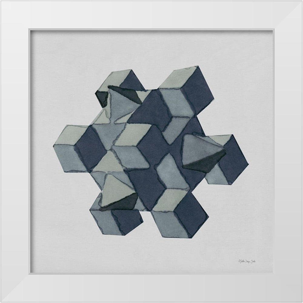 Stellar Design Studio 15x15 White Modern Wood Framed Museum Art Print ...