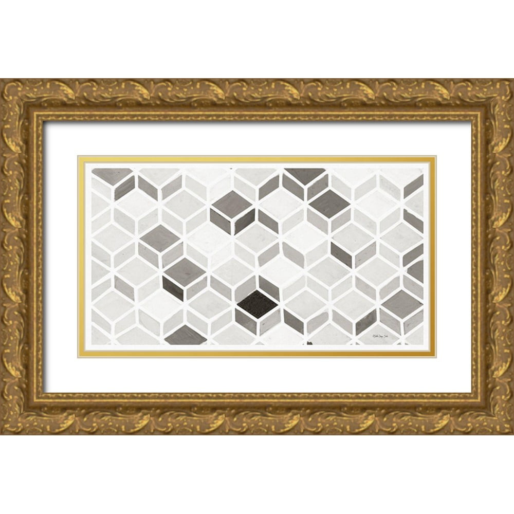 Stellar Design Studio 18x12 Gold Ornate Wood Framed with Double Matting ...