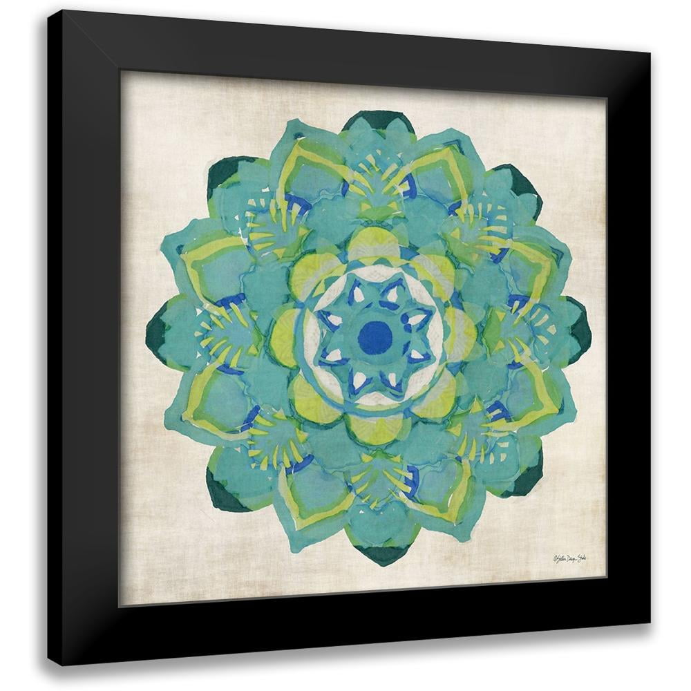 Stellar Design Studio 20x20 Black Modern Framed Museum Art Print Titled - Global Pattern V ...
