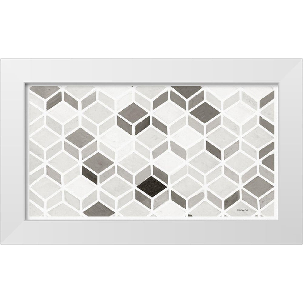 Stellar Design Studio 24x15 White Modern Wood Framed Museum Art Print ...