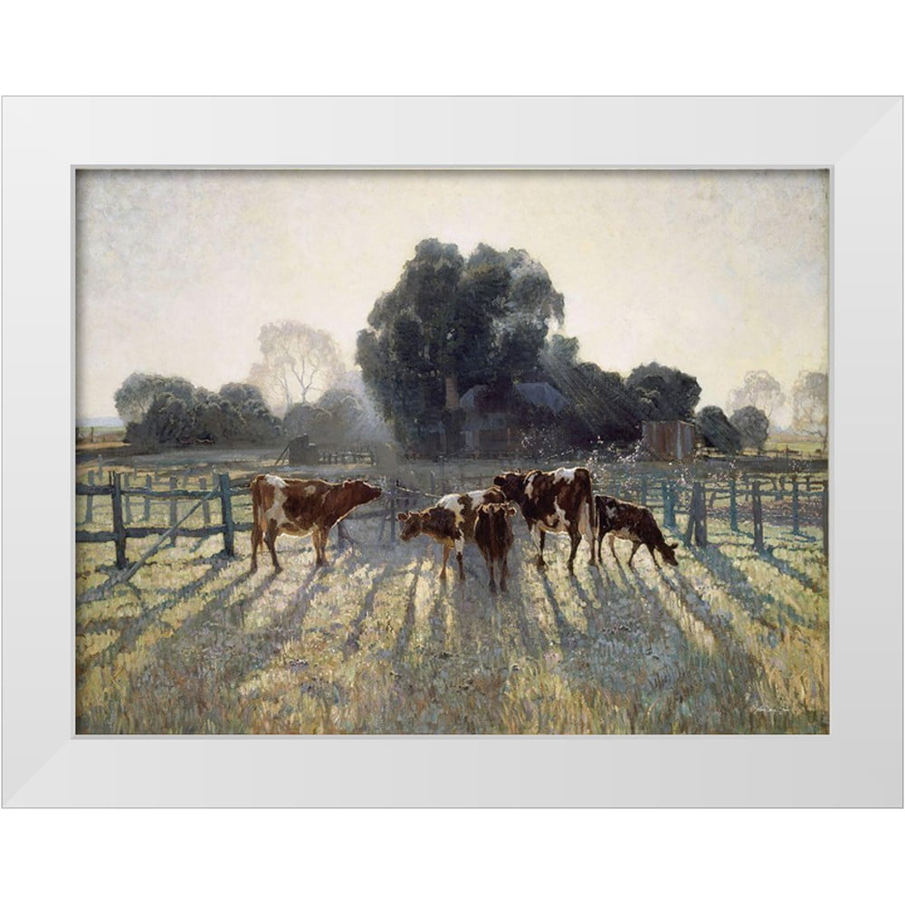 Stellar Design Studio 24x19 White Modern Wood Framed Museum Art Print ...