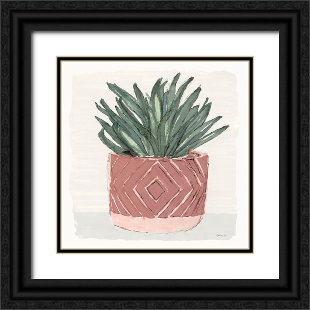 Stellar Design Studio 26x26 Black Ornate Wood Framed with Double ...