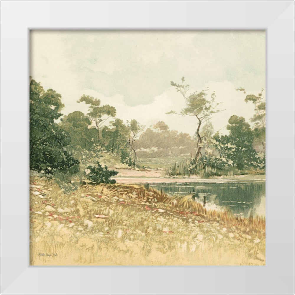 Stellar Design Studio 26x26 White Modern Wood Framed Museum Art Print ...