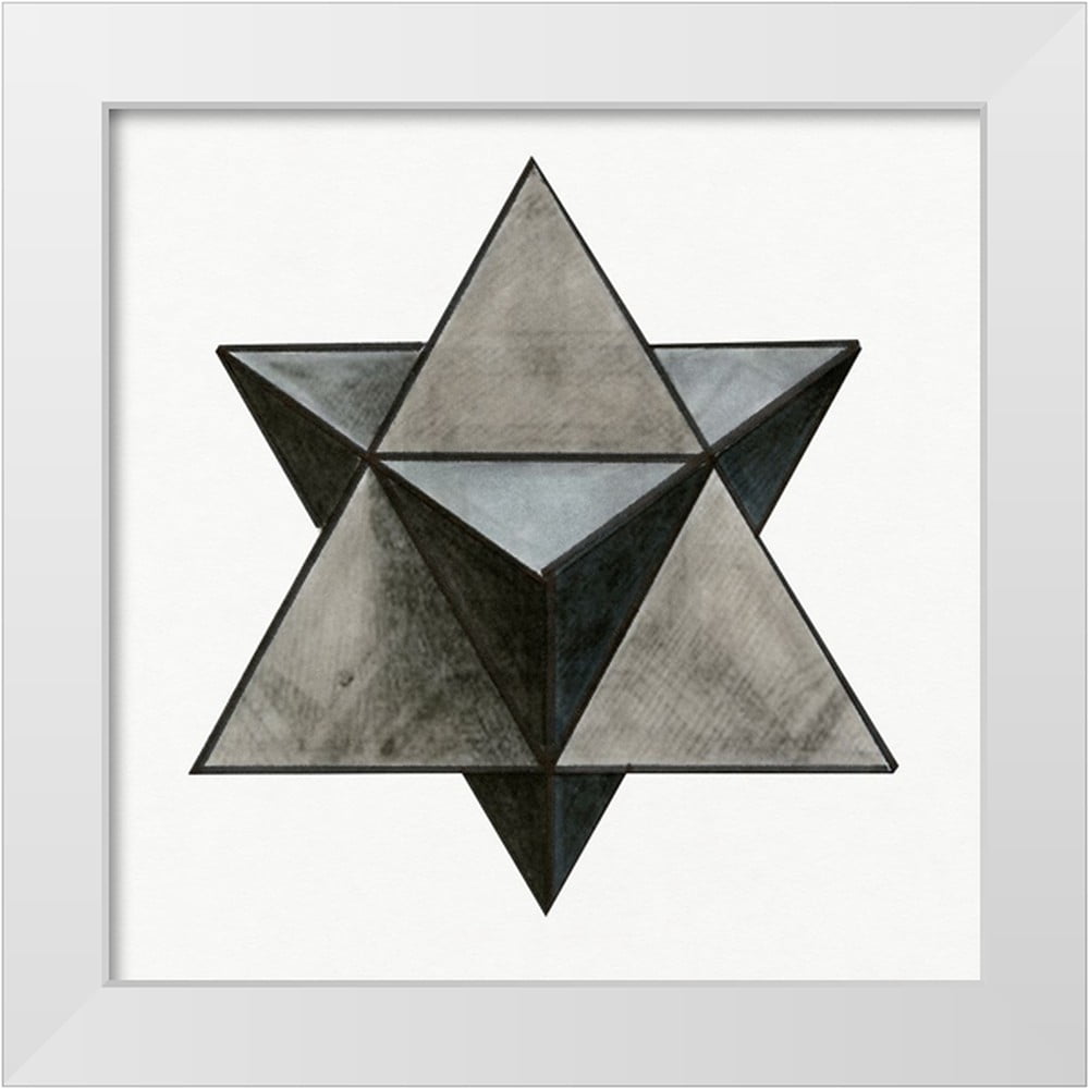 Stellar Design Studio 26x26 White Modern Wood Framed Museum Art Print ...