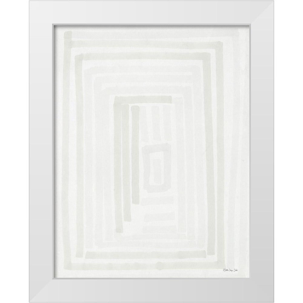 Stellar Design Studio 26x32 White Modern Wood Framed Museum Art Print ...