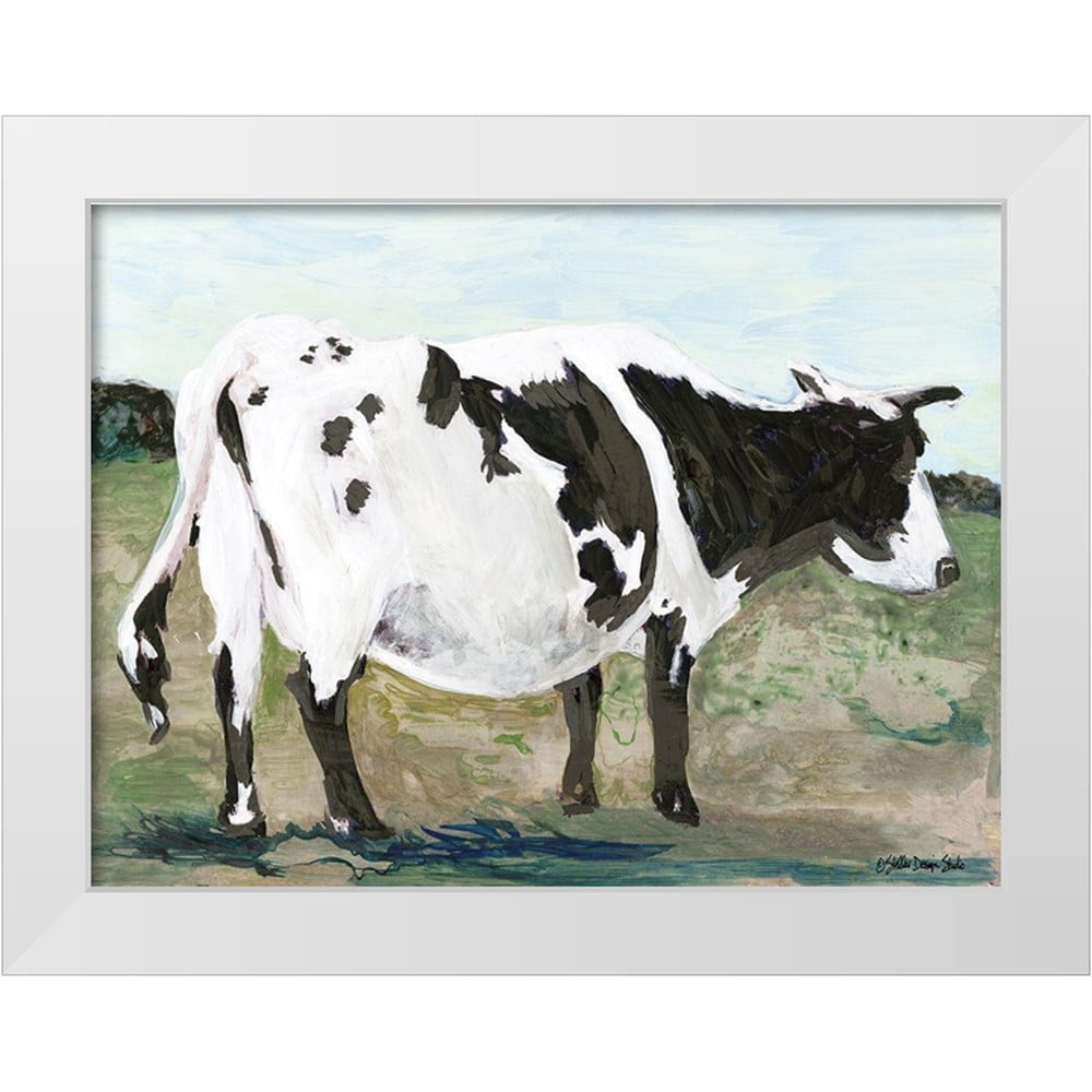 Stellar Design Studio 32x25 White Modern Wood Framed Museum Art Print ...