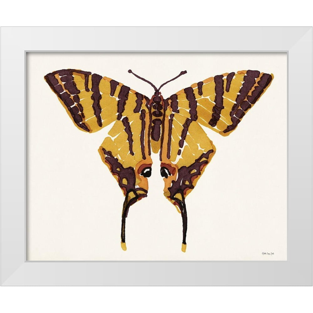 Stellar Design Studio 32x26 White Modern Wood Framed Museum Art Print ...